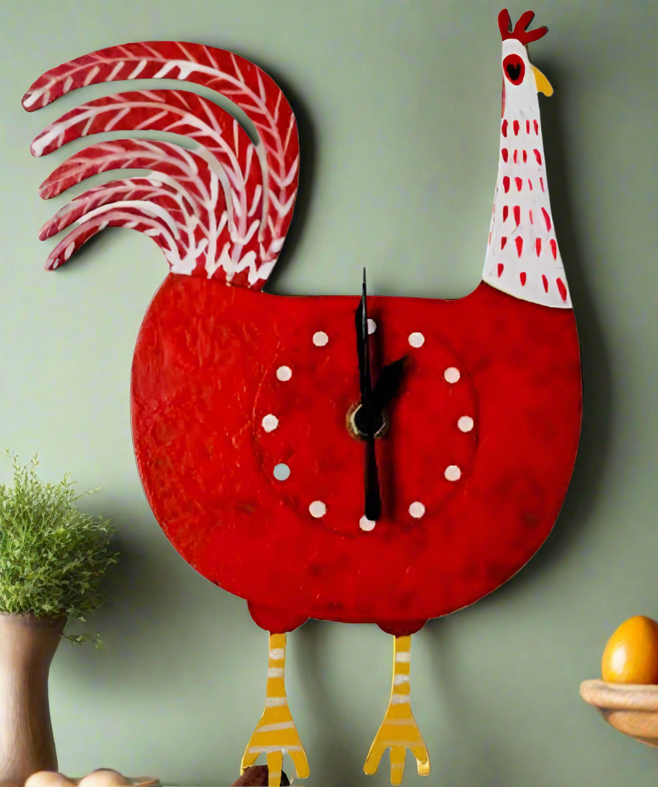 Oxidos Chicken Wall Clock – Galleria